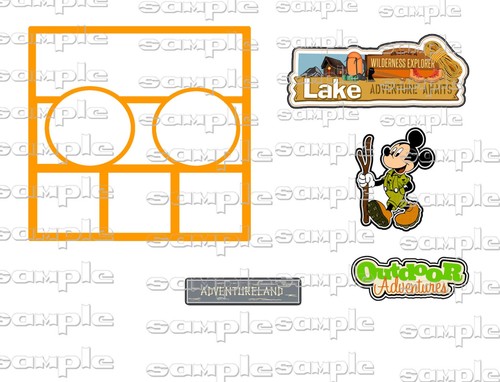 Disney Adventure Story onn overlay 12 x 12 with Scrapbook Paper Pieces ...