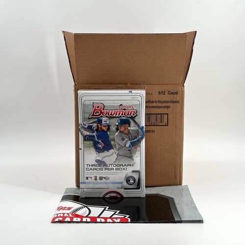 2020 BOWMAN BASEBALL UNSEALED CASE OF 8 JUMBO HOBBY BOXES WITH POSTER ...