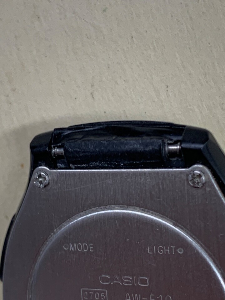 Vintage Casio Illuminator AW-E10 Module 2705 Quartz Dual Time Wrist ...