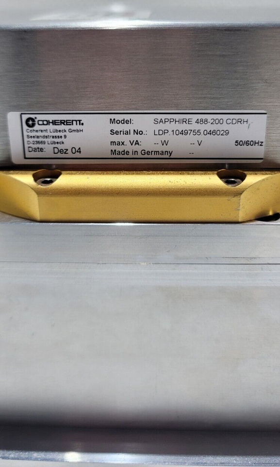 COHERENT SAPPHIRE 488-200 CDRH Laser Module | eBay