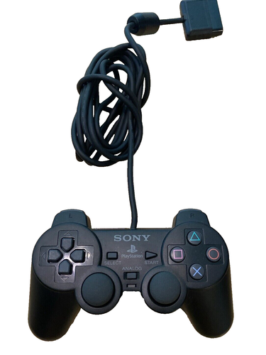 PlayStation PS2 Controller Official OEM DualShock Black Great Shape ...
