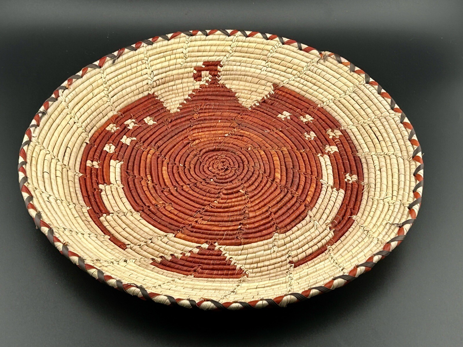 African Uganda Bukedo & Raffia Bowl Handmade Ethnic 10" Chaba Basket | eBay