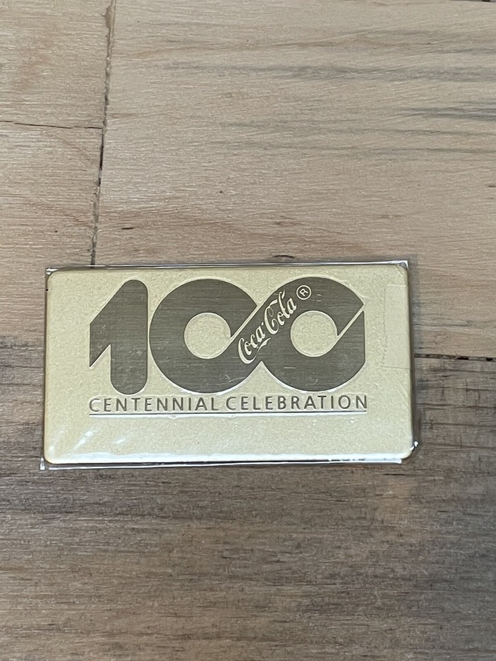 COCA COLA 100 Centennial Celebration Gold Metal Card | eBay