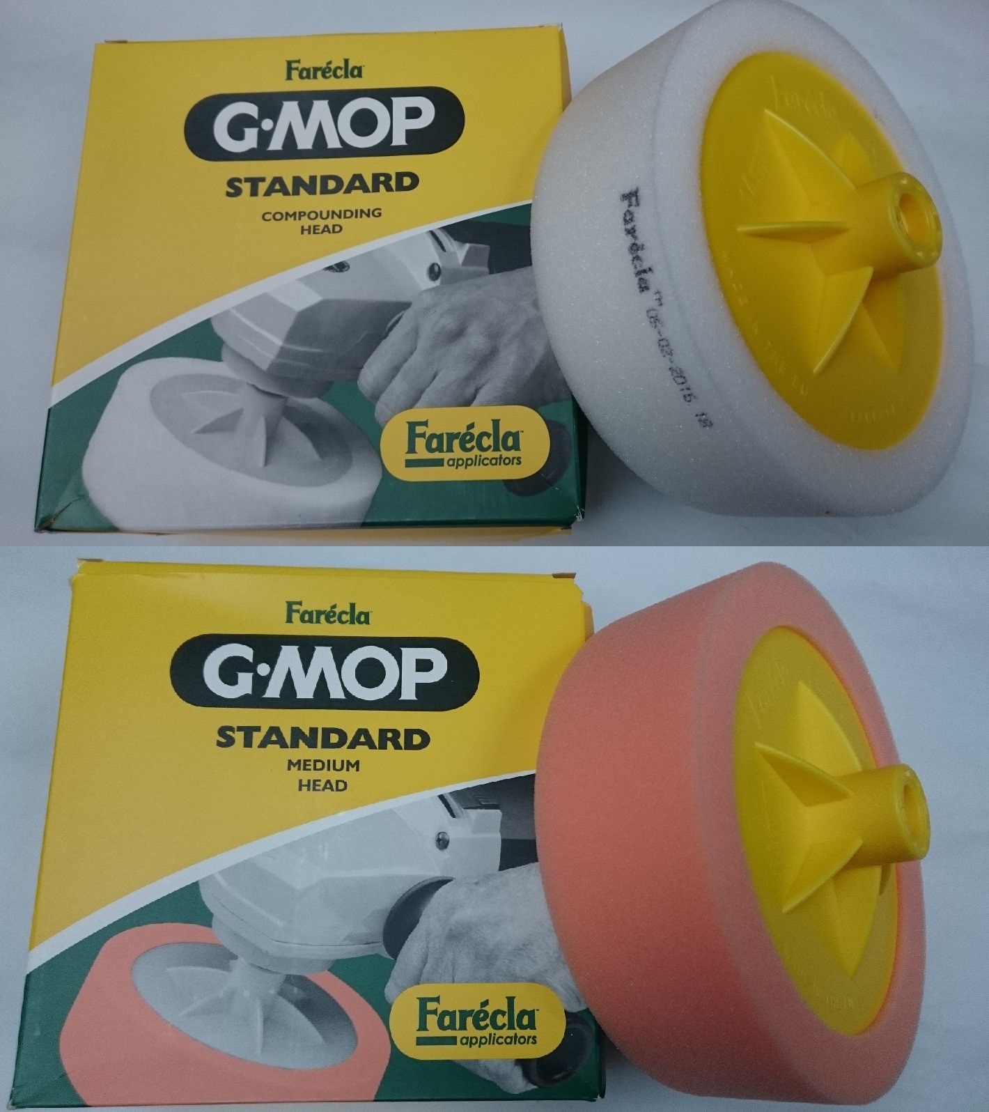 Pack of 2 TWO Farecla G Mop 150mm Compounding & Medium Head 14mm 6 ...