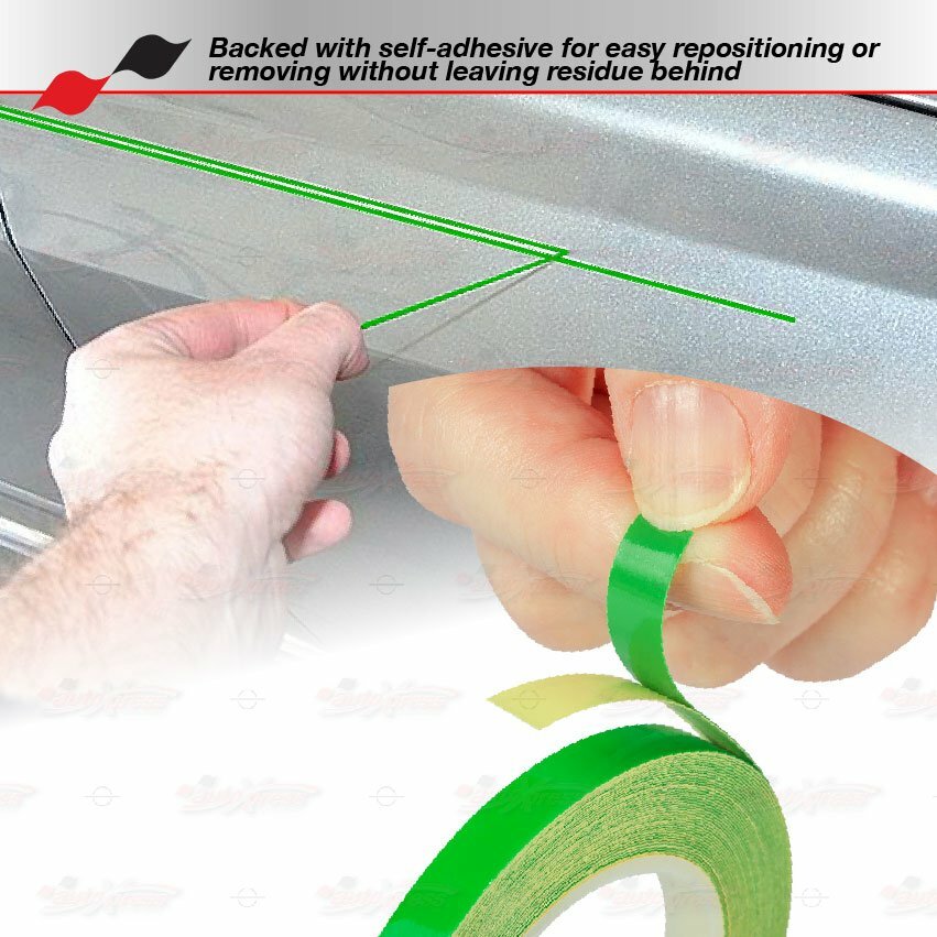 1/4" 6mm PIN STRIPE Car Wheel Rim TAPE Decal Vinyl Sticker with Tool ...