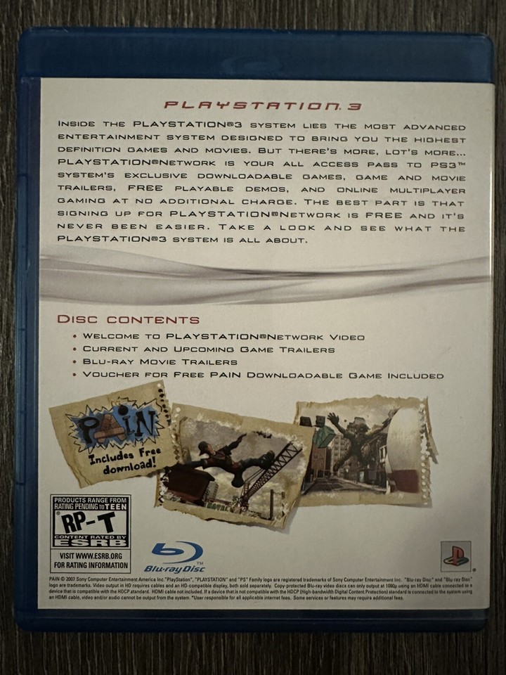 Welcome to Sony PlayStation 3 & PlayStation Network Blu-Ray Disc w ...