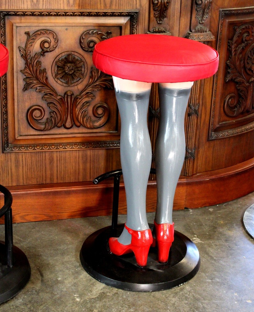 Pair of Girls Legs Bar Stools with High Heels and Stockings | eBay