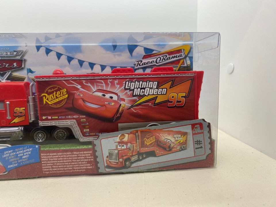 DISNEY PIXAR CARS MACK HAULER RUST-EZE LIGHTNING McQUEEN 95 ...