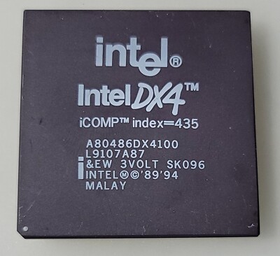 Vintage Rare Intel DX4 A80486DX4-100 SK096 Processor Collection/Gold | eBay