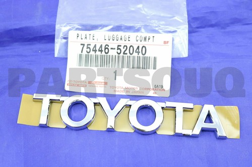7544652040 Genuine Toyota PLATE, BACK DOOR NAME, NO.6 75446-52040 | eBay