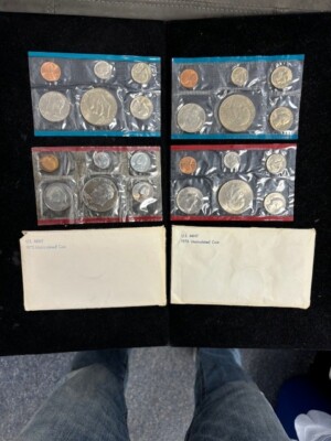 Pair 1975 & 1976 U.S. Mint Sets in OGP -- 24 TOTAL UNCIRCULATED COINS! | eBay