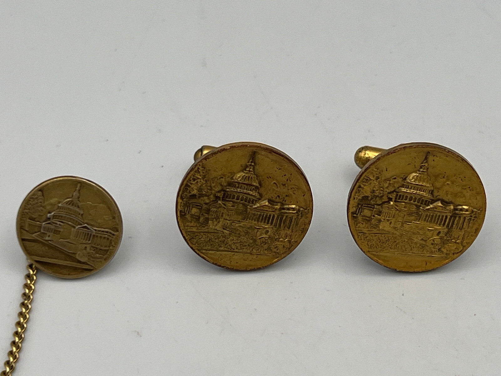 Vintage Set of Washington Capitol Building Cufflinks & Tie Tack | eBay