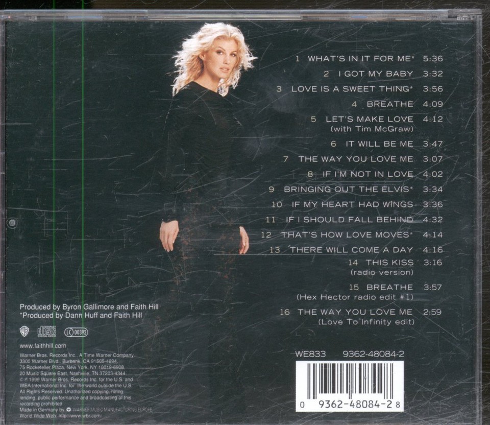 Faith Hill Breathe CD Germany Warner 1999 9362480842 | eBay