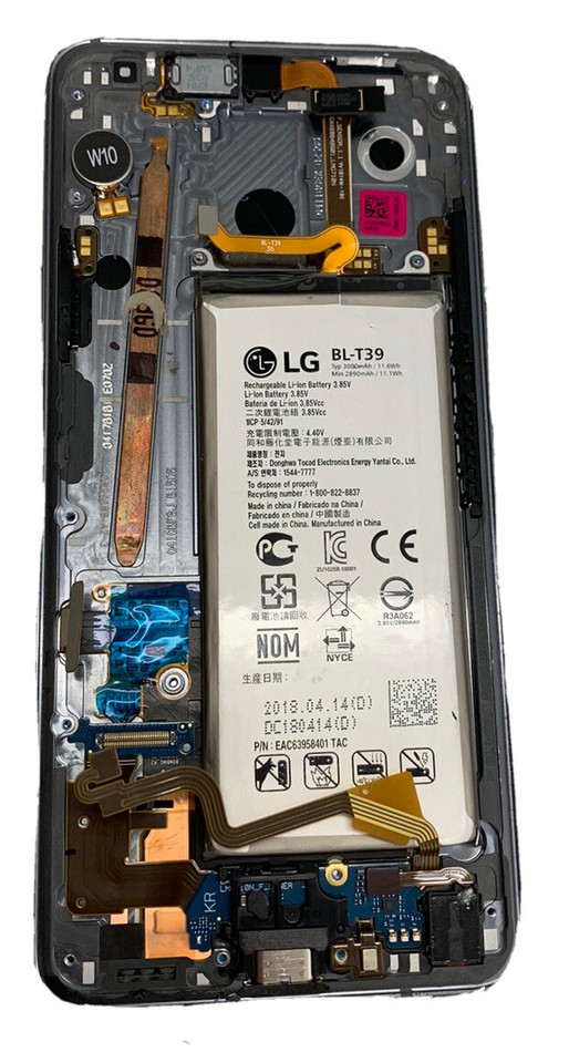 OEM LCD ASSEMBLY WITH FRAME AND PARTS COMPATIBLE FOR LG G7 ThinQ Gray ...