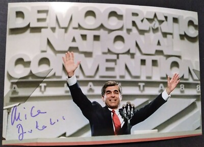 MICHAEL DUKAKIS PRESIDENTIAL CANDIDATE BOSTON ICON SIGNED AUTOGRAPHED ...