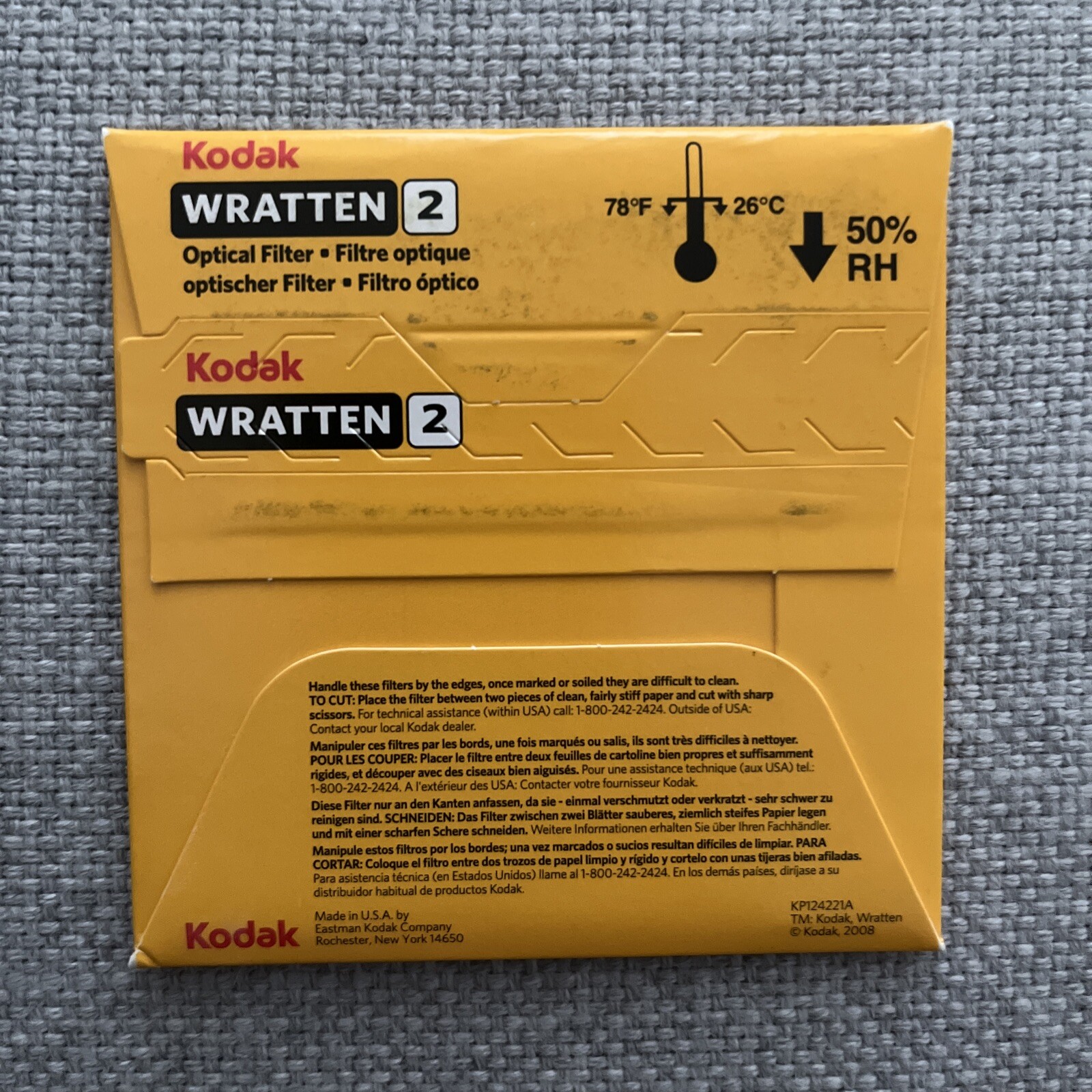 Kodak Wratten 2 Optical Filter 96 ND 0.30 75mm CAT 8934200 packing for ...