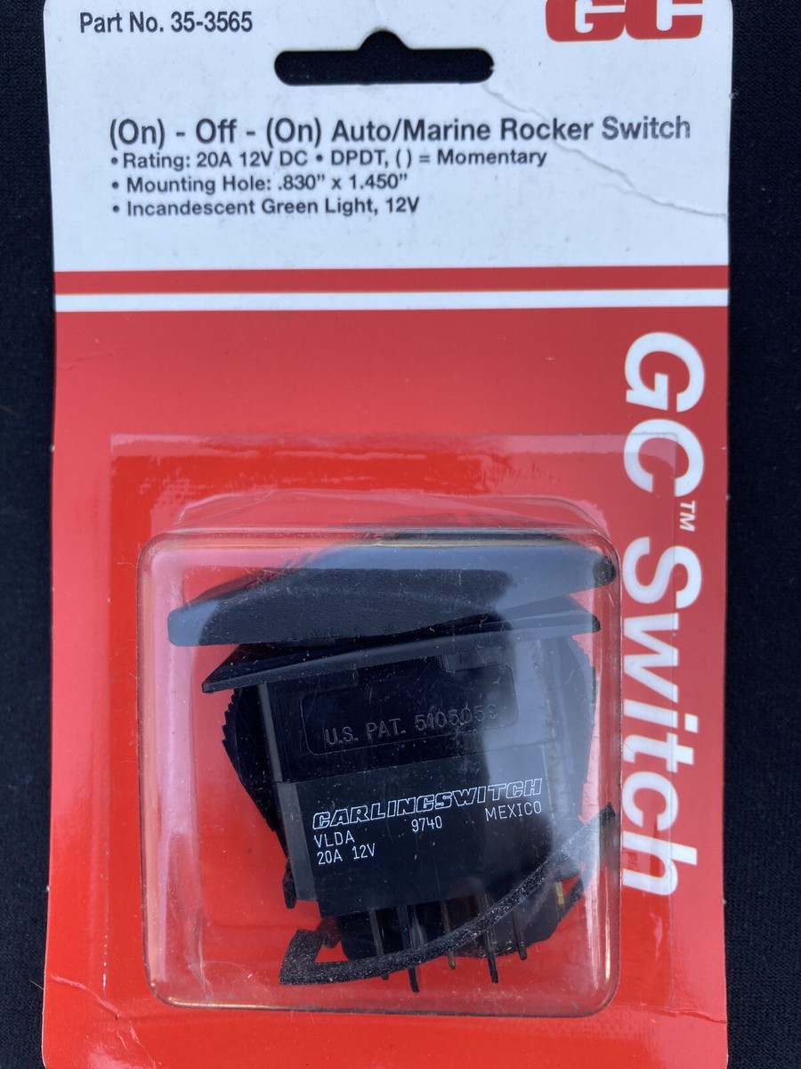 12 Volt 20 Amp Momentary Center Off Switch