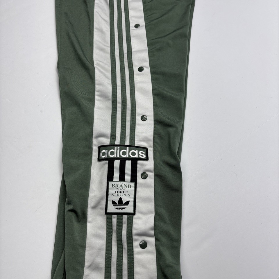 Adidas Adibreak Tearaway Snap Button Track Pants Green Lg | eBay UK