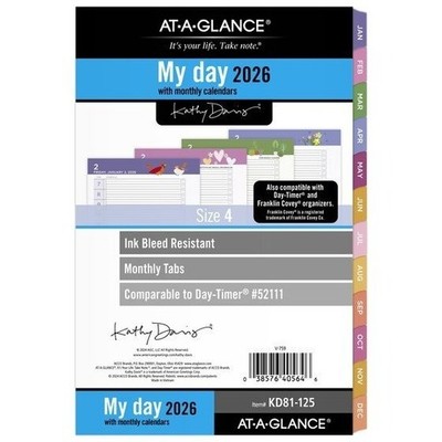 AT-A-GLANCE® (KD81-125) Kathy Davis® 2026 Daily Monthly Planner Refill ...