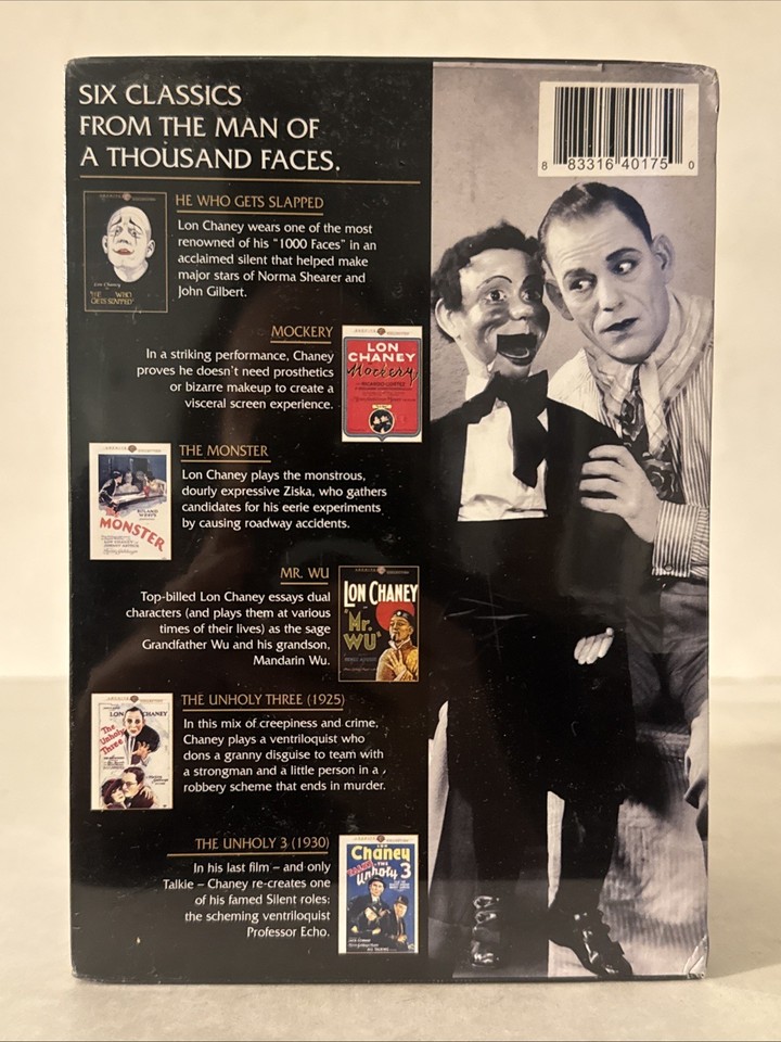 Lon Chaney Warner Archives Classic Collection DVD Sealed Six Classics ...