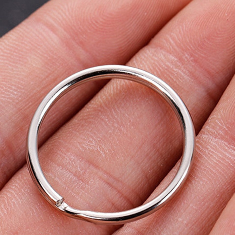 200 Pcs Metal Iron Key Ring Split Rings Circle Flat Electrophoresis DIY ...