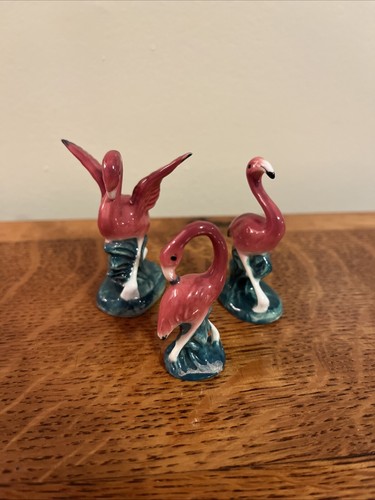 Set of 3 Pink Flamingo Figures Art Deco Miniature 2"-2 1/2" | eBay