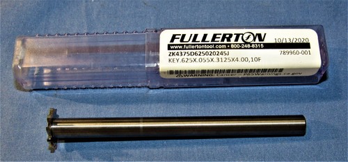 FULLERTON 789960 KEYSEAT CUTTER, 5/8" DIA, 0.055 FACE WIDTH, .250 SHANK ...