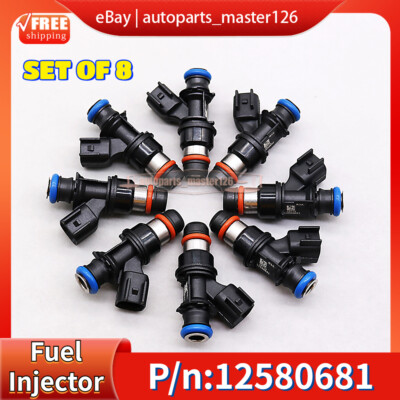 8Pcs Fuel Injectors 12580681 For 04-10 Chevy GMC 4.8L 5.3L 6.0L 6.2L ...