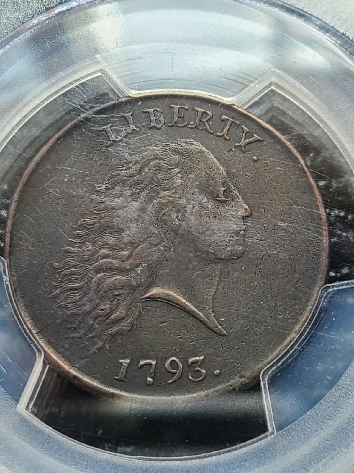 1793 CHAIN LARGE CENT PCGS XF DETAILS! W/ PERIODS, S-4 B-4, R-3 SOLID ...