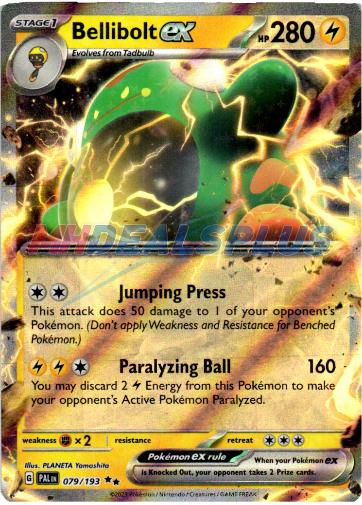 NM Pokemon Paldea Evolved Bellibolt EX Double Rare 079 #079/193 | eBay