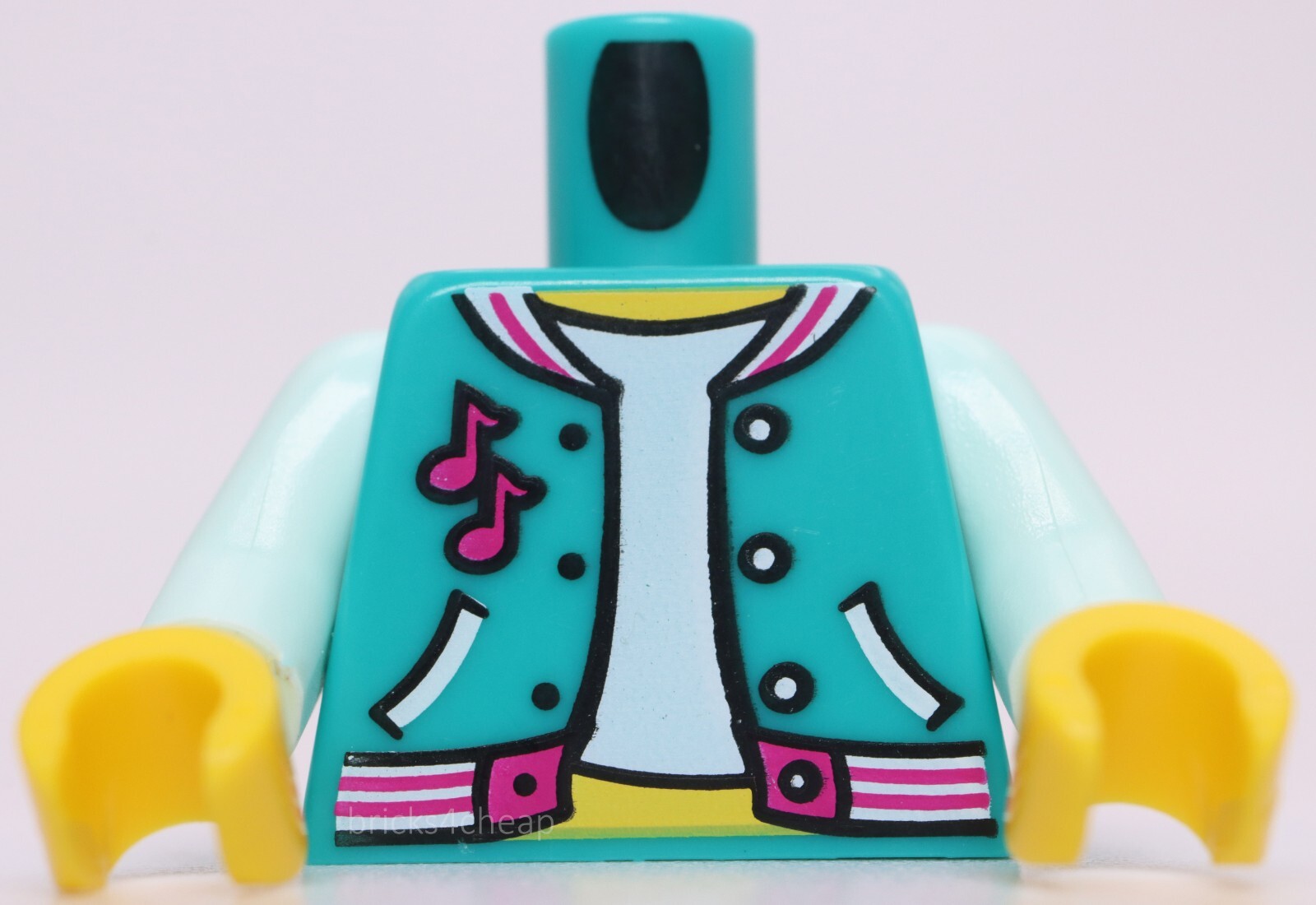 Lego Medium Turquoise Minifig Torso Jacket Light Aqua Sleeves Star ...