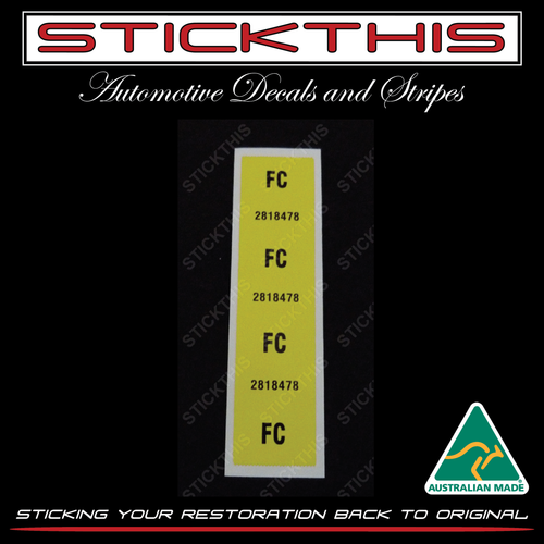 Coil Spring Front - Picking Label "FC" - Holden HQ HJ HX (See ...