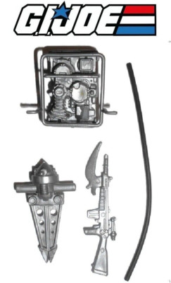 Gi Joe Vintage 1985 Dreadnock RIPPER complete weapon part lot gun ...