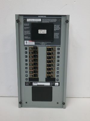 Siemens S1A19ML125ATS S1 Panelboard Interior 125A Main 120/240 208Y 18 ...