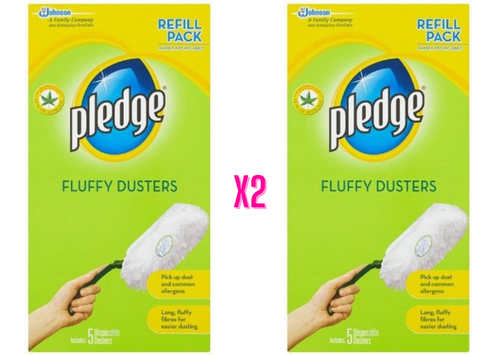 Pledge Fluffy Dusters Refill Pads Double Pack - 5 Pack x2 785923346373 ...