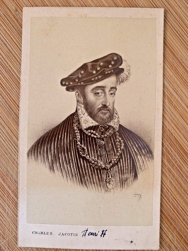 Photo Carte CDV 1865 Portrait Jacotin royaume de France Roi Henri II | eBay