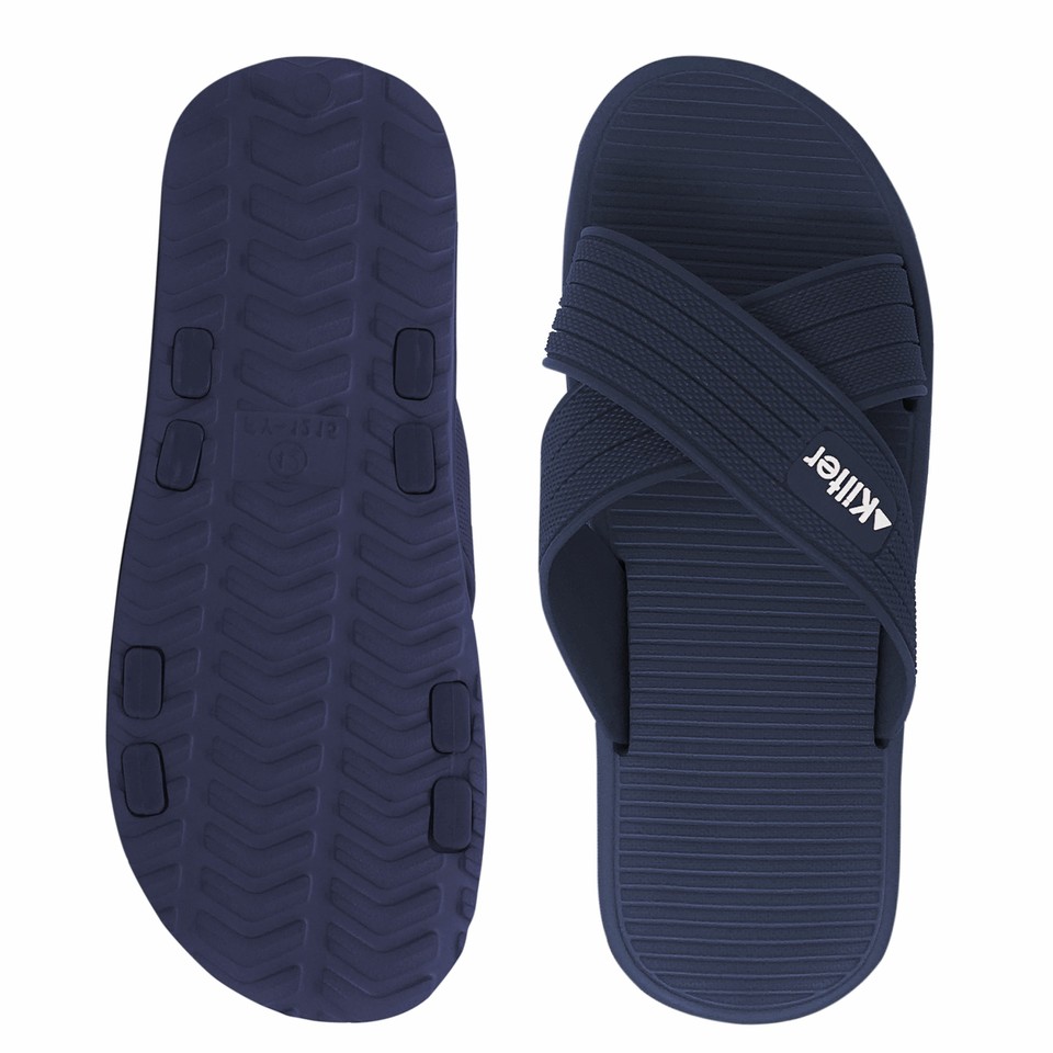 Mens Cross Strap Summer Sandal Open Toe Slider Slip On Flip Flop Pool ...