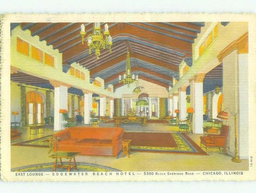 Linen EAST LOUNGE AT EDGEWATER BEACH HOTEL Chicago Illinois IL 60k ...
