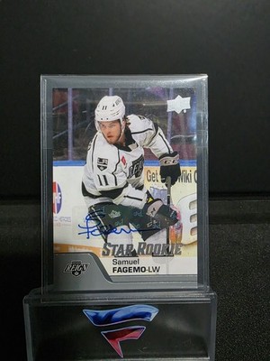 SAMUEL FAGEMO 2020-21 UPPER DECK AHL HOCKEY STAR ROOKIE AUTO | eBay