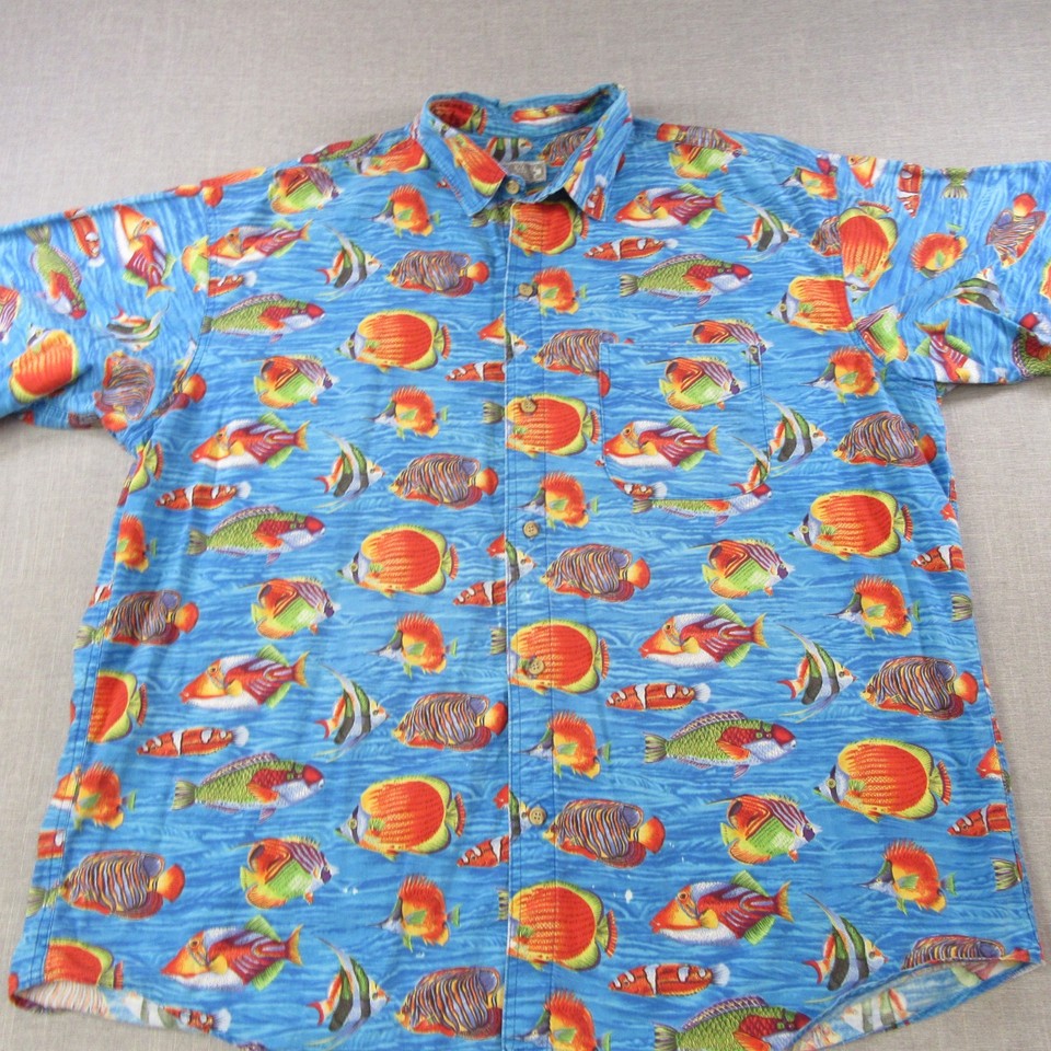 Key West Fashions Vintage Hawaiian Shirt Men’s XL(read) Tropical Beach ...