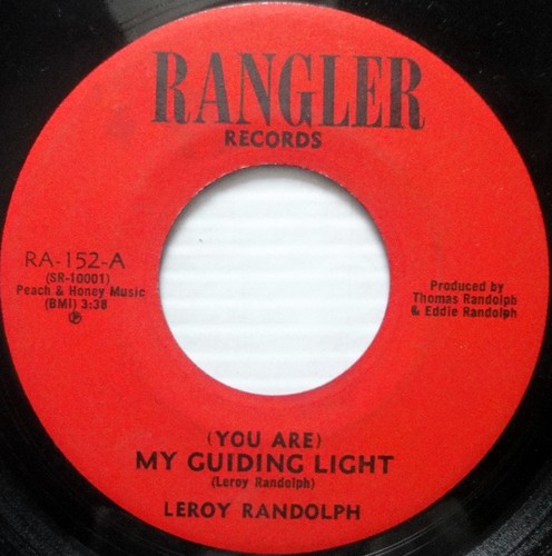 Leroy Randolph 45 You Are My Guidage Lumière / Keep It Funky Rangler ...