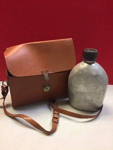 Tenco Metal Canteen Made In Japan W Leather Bag | eBay