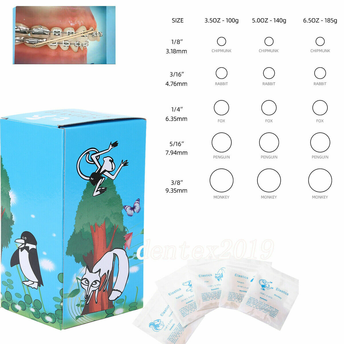 5000 Pack Dental Supplies Bulk 5000-Pack Dental Elastic Bands For ...