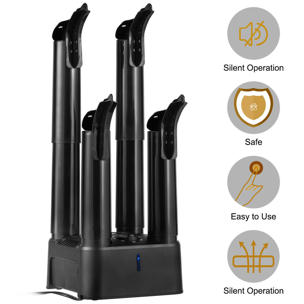 4 Shoe Electric Dryer W/ Timer, Fan For Boot Glove Prevent Odor Mold ...