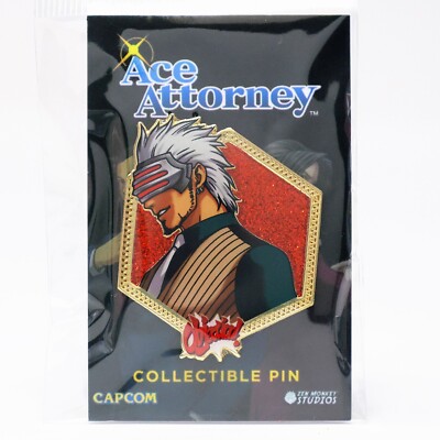 Phoenix Wright Ace Attorney Godot Golden Series Enamel Figure Pin Full ...