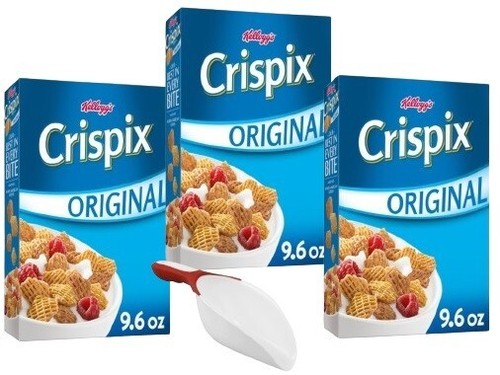 3 Kellogg's Crispix Original Corn Rice Crisp Cold Breakfast Cereal 9.6 ...