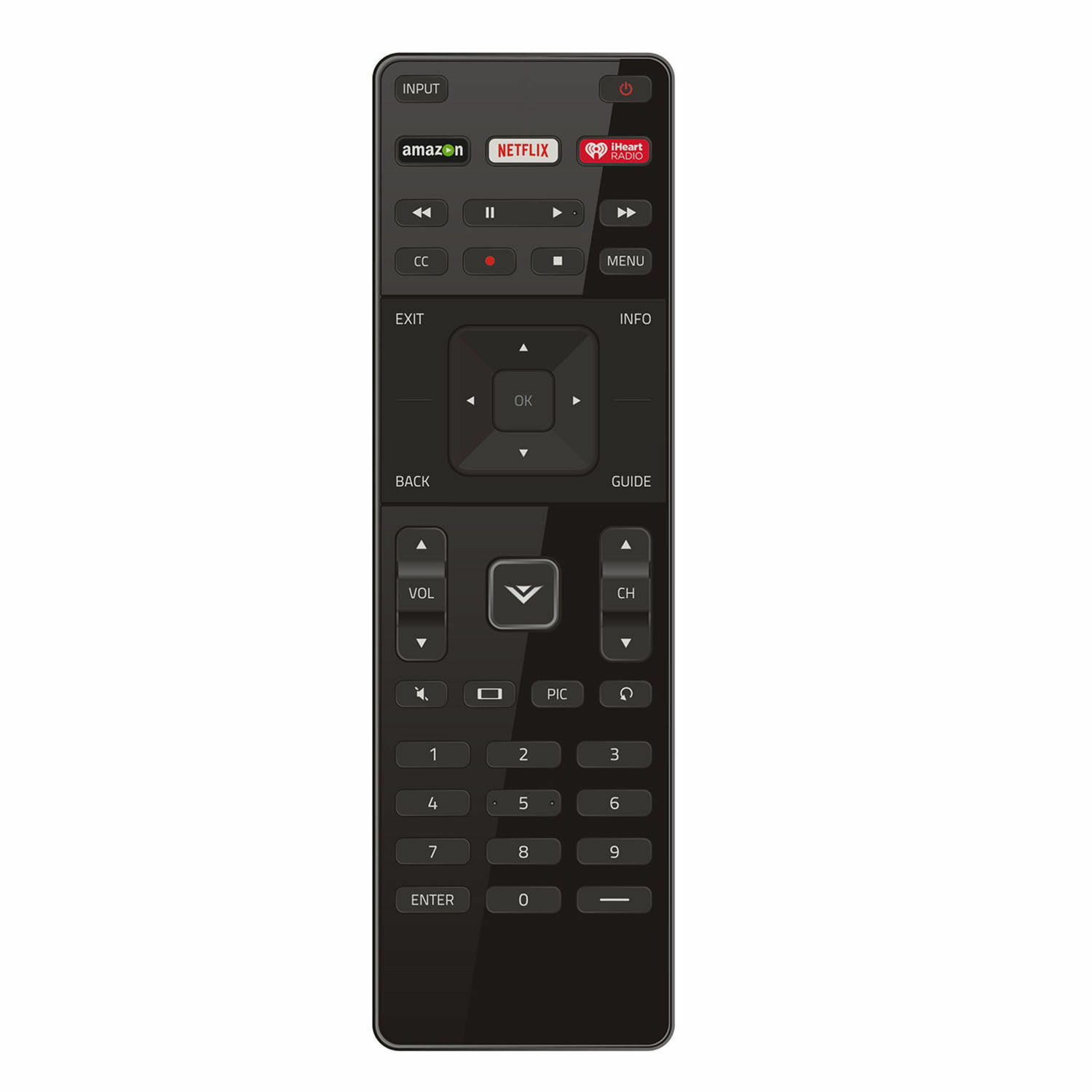 New XRT122 for VIZIO LED HDTV Remote Control with iheart radio Key D24 ...