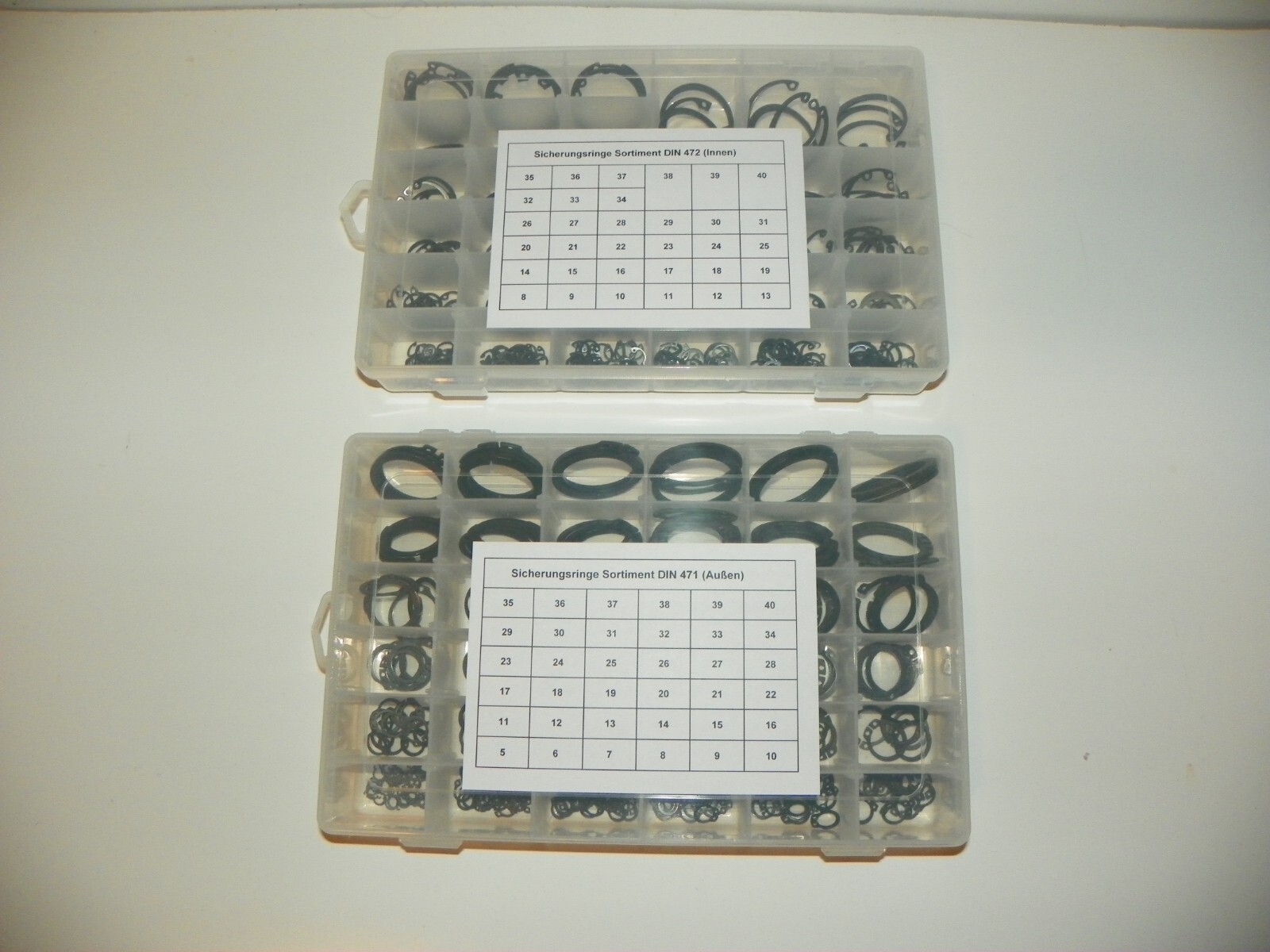 Seegering Sortiment, Sprengringe Sortiment 4 verschiedene Sortimente 5 ...