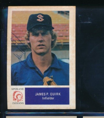 1978 Cramer #5 James Quirk Spokane Indians Signed Autograph (GK26 ...