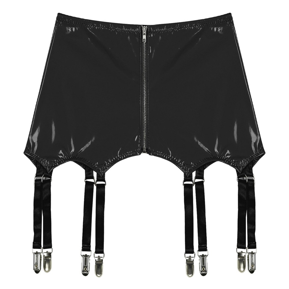 ^Women High Waisted Suspender Garter Belt Back With Hook Garter 4/6 ...